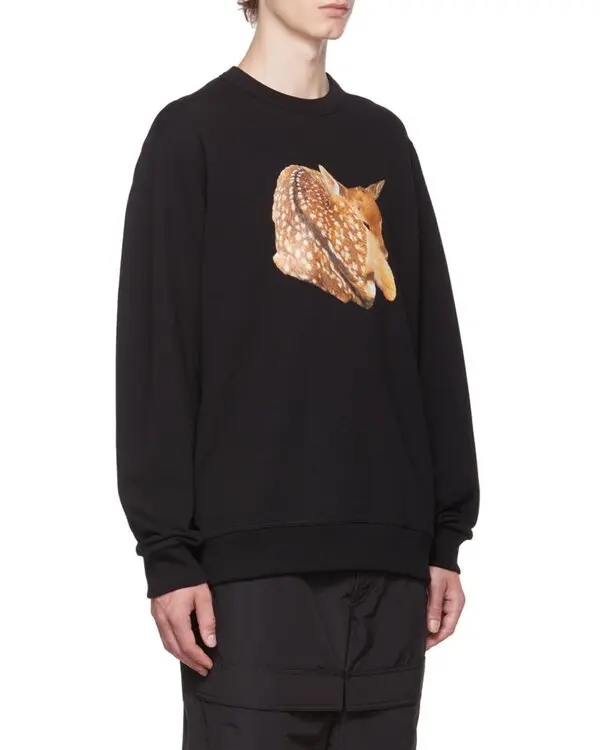 Burberry Deer Print Crewneck Sweatshirt
