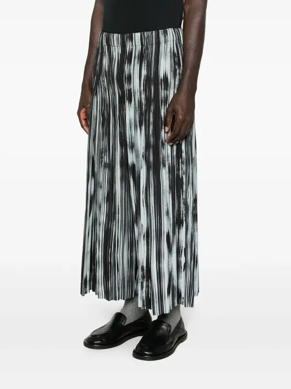 Issey Miyake Pleated Striped Trousers