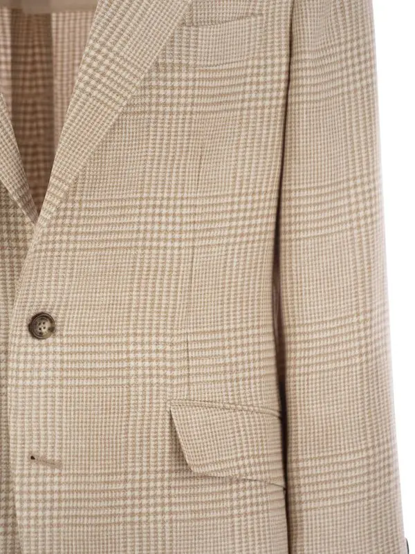 Brunello Cucinelli Single-breasted Checked Blazer - C2274
