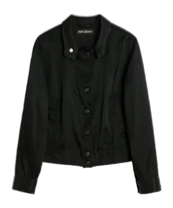 Our Legacy Stand Collar Twill Bomber Jacket