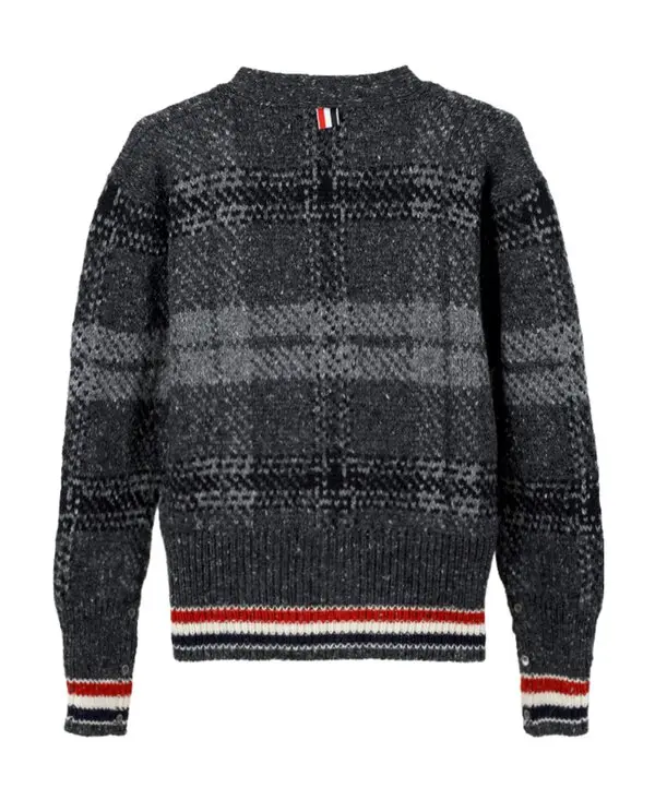 Thom Browne Plaid Knit Cardigan