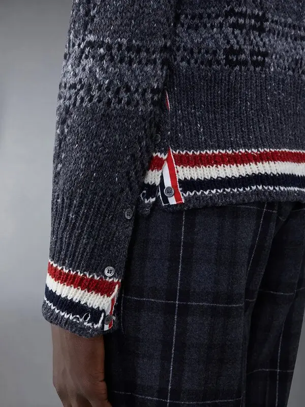 Thom Browne Plaid Knit Cardigan