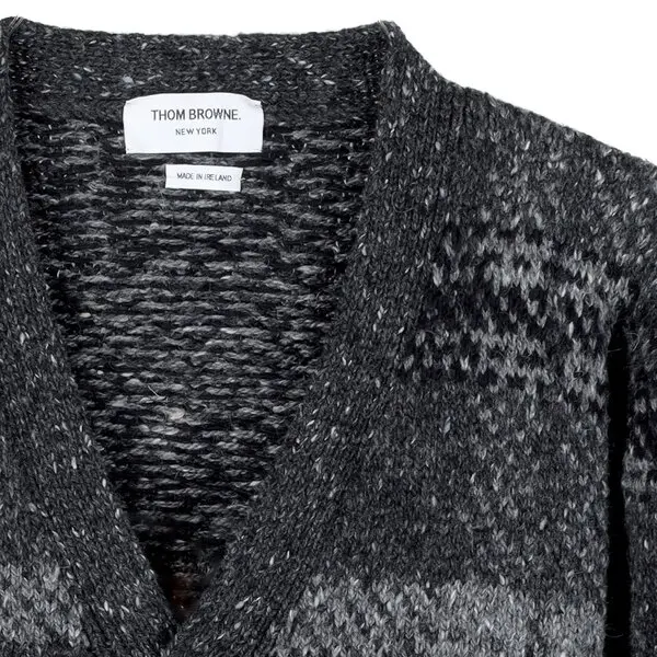 Thom Browne Plaid Knit Cardigan