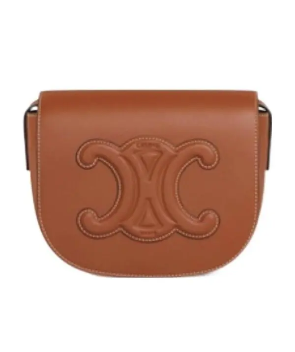 Celine Folco Cuir Triomphe In Smooth Calfskin - Tan