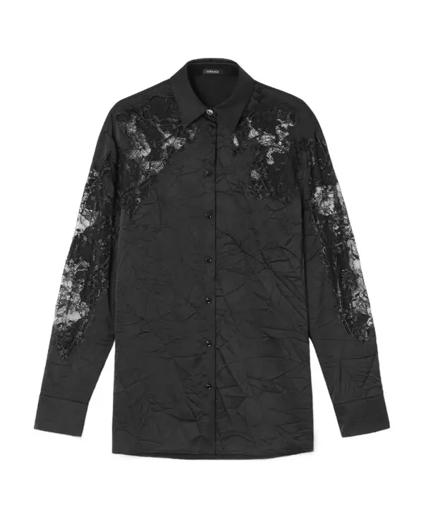 Versace Lace Detailed Buttoned Shirt