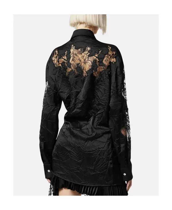 Versace Lace Detailed Buttoned Shirt