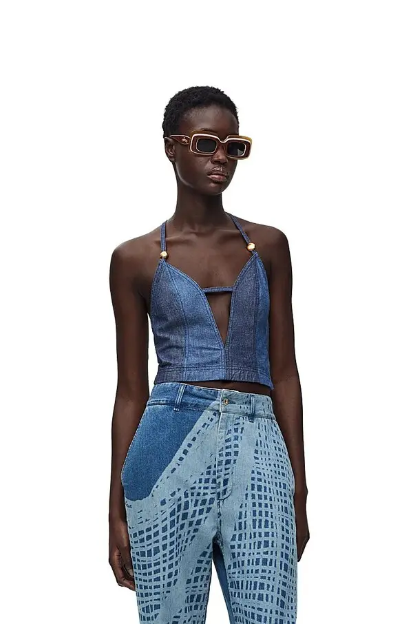 Loewe Strappy Denim Halter Top