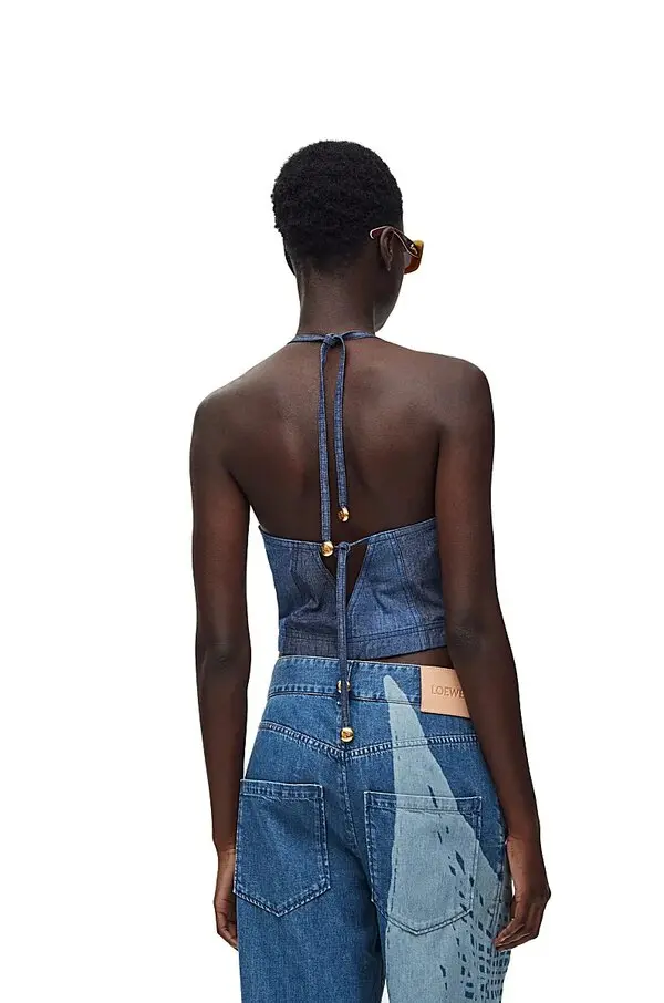 Loewe Strappy Denim Halter Top