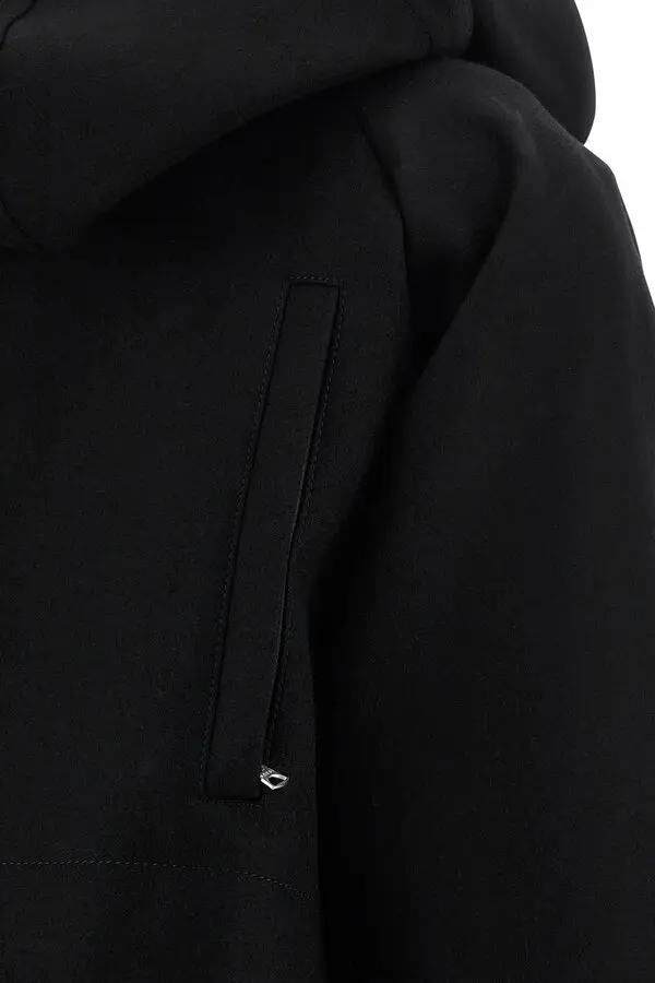 Sacai Melton Wool Blouson With Quilted Nylon Overlay