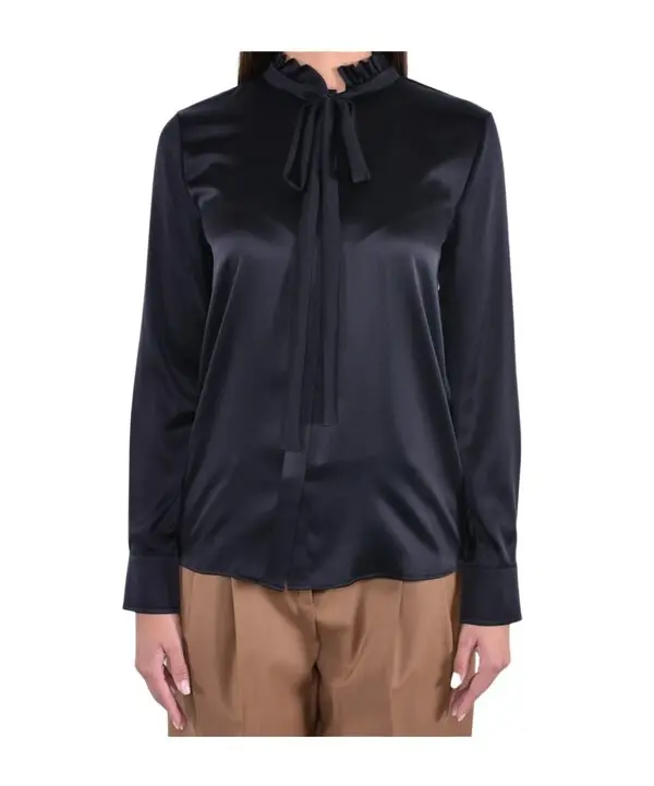 Max Mara Gilles Satin Blouse - Black