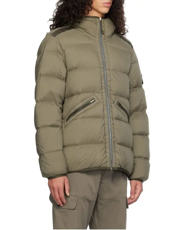 Stone Island Padded Hooded Zip-up Puffer Jacket