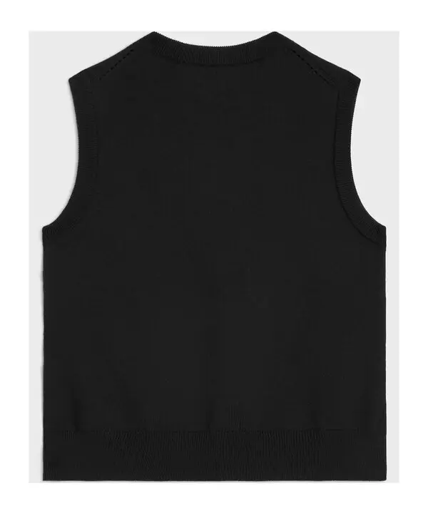 Celine Top In Fine Wool - Black