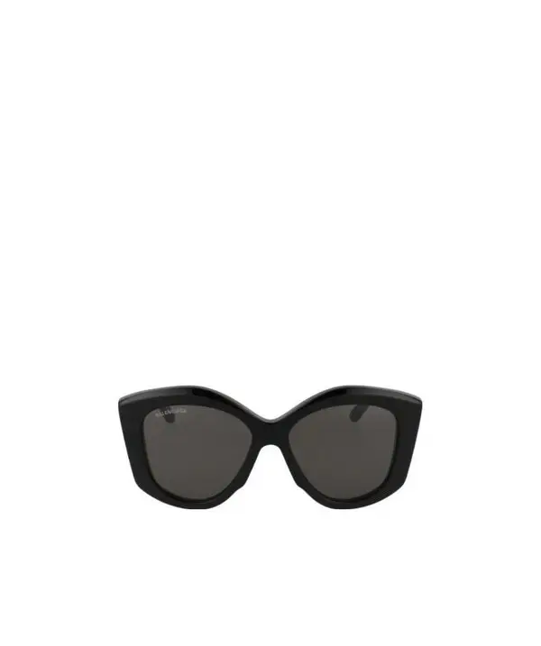 Balenciaga Butterfly Frame Sunglasses With Logo Detail - Black