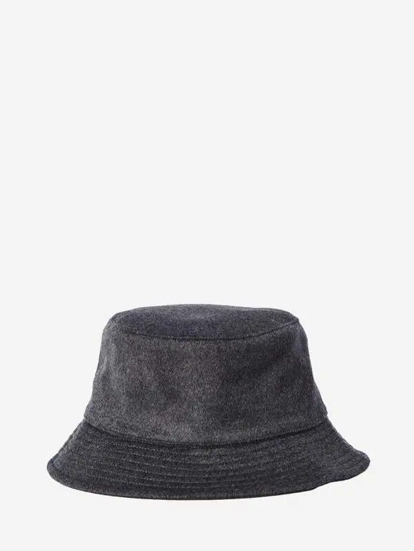 Jacquemus Embroidered Logo Bucket Hat - Dark Gray