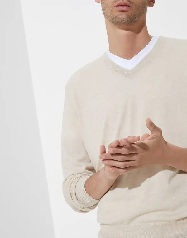 Brunello Cucinelli V-neck Pullover - White