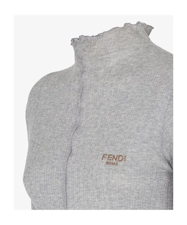Fendi Mock Neck Knitted Jumper