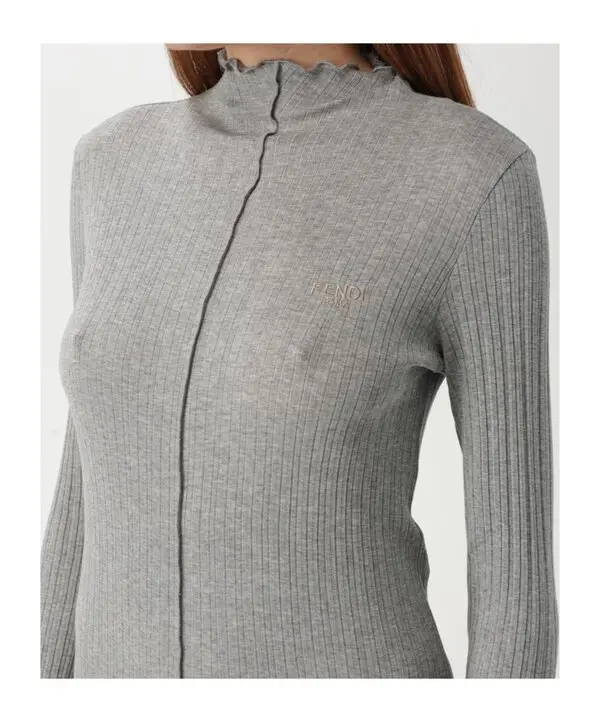 Fendi Mock Neck Knitted Jumper