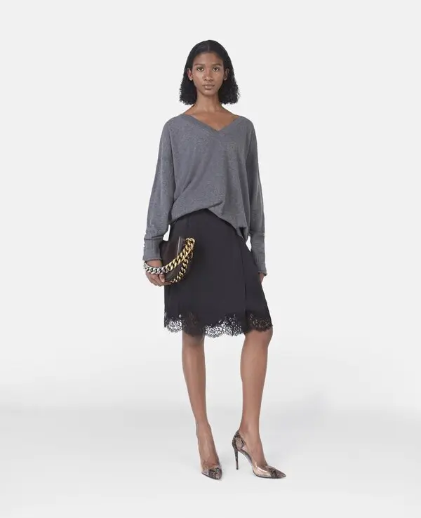 Stella McCartney V-neck Knitted Jumper - Grey