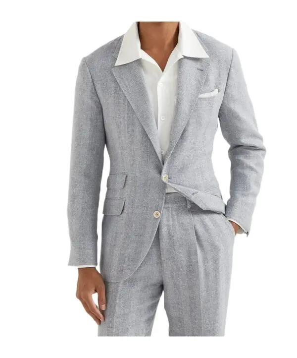 Brunello Cucinelli Single-breasted Blazer - Light Gray