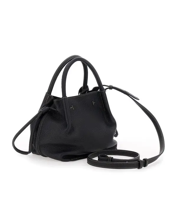 TOD'S Magnetic Fastened Tote Bag With T Logo Charm - Black