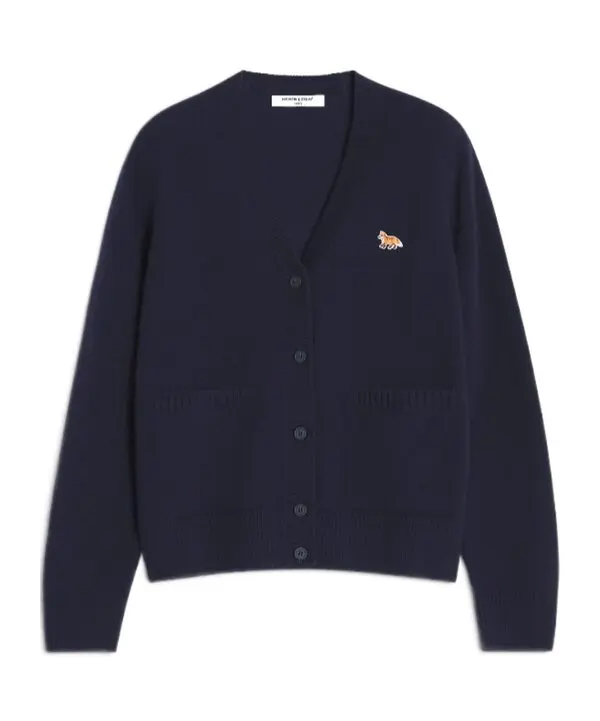 Maison Kitsuné Baby Fox Patch Cardigan - Navy