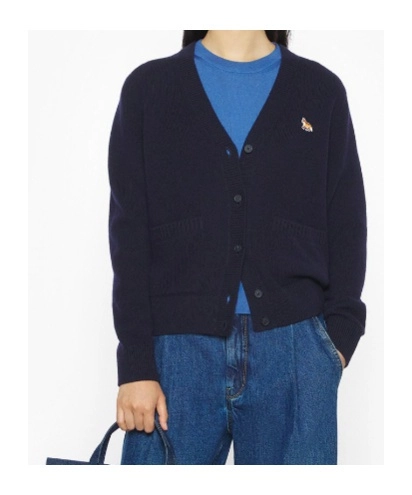 Maison Kitsuné Baby Fox Patch Cardigan - Navy
