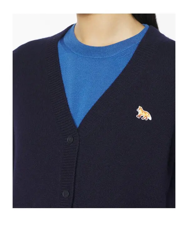 Maison Kitsuné Baby Fox Patch Cardigan - Navy