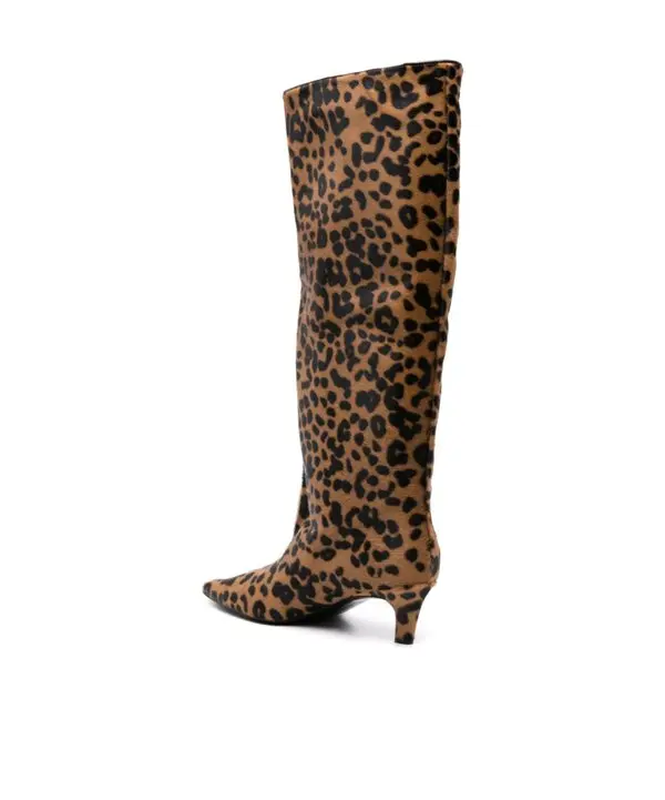 TOTEME Leopard Print Stiletto Boots
