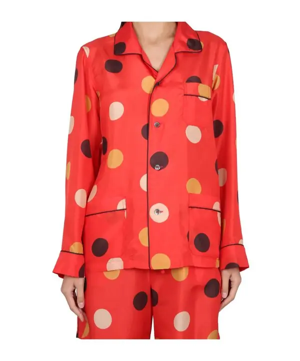 Aspesi Polka Dot Print Buttoned Shirt