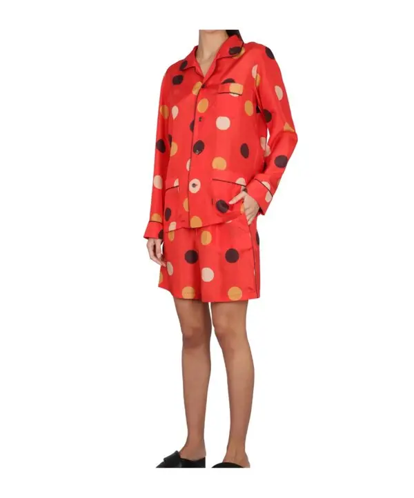 Aspesi Polka Dot Print Buttoned Shirt