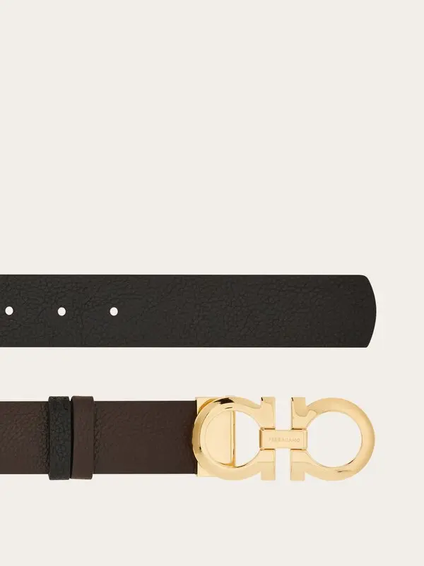 FERRAGAMO Gancini Buckle Leather Belt