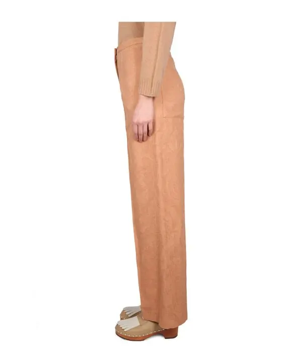ALYSI High-waisted Wide-leg Trousers - Pink