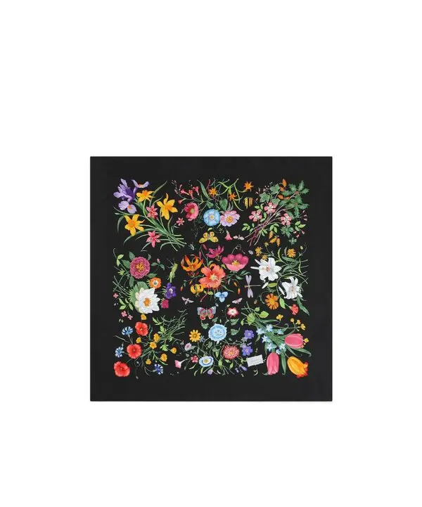 Gucci Printed Twill Scarf - Black