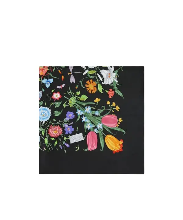 Gucci Printed Twill Scarf - Black