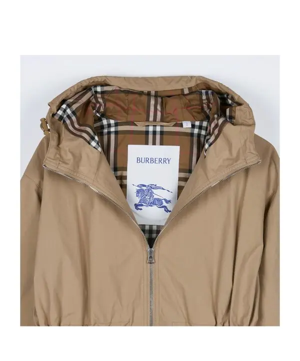 Burberry Long-sleeved Hooded Jacket With Drawstring Waist