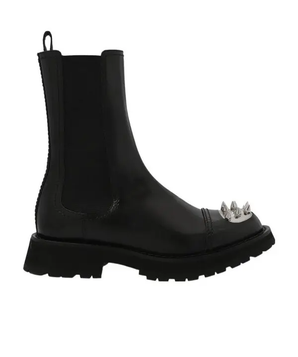 Alexander McQueen Studded Toe Chelsea Boots