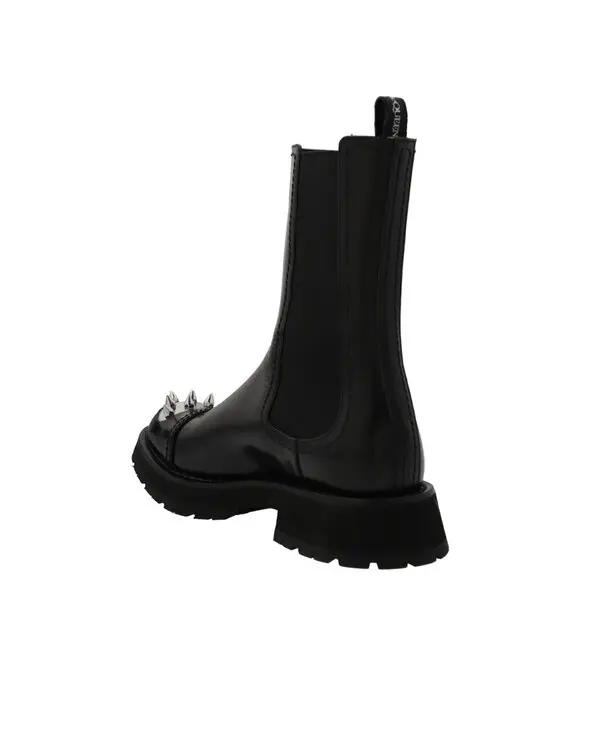 Alexander McQueen Studded Toe Chelsea Boots