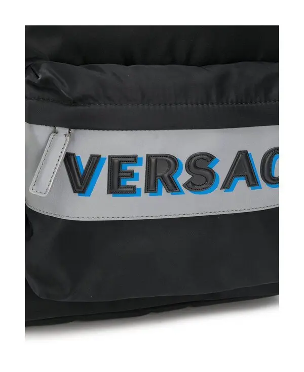 Versace Logo Embossed Backpack