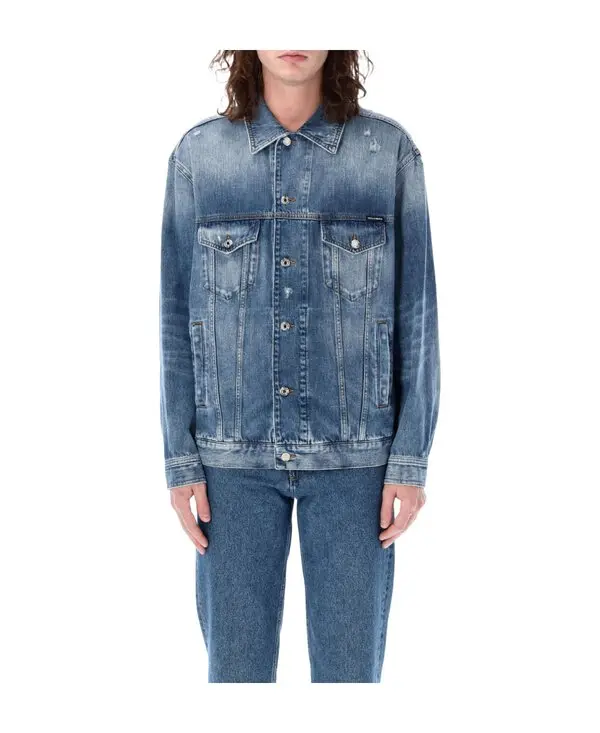 Dolce & Gabbana Distressed Buttoned Denim Jacket