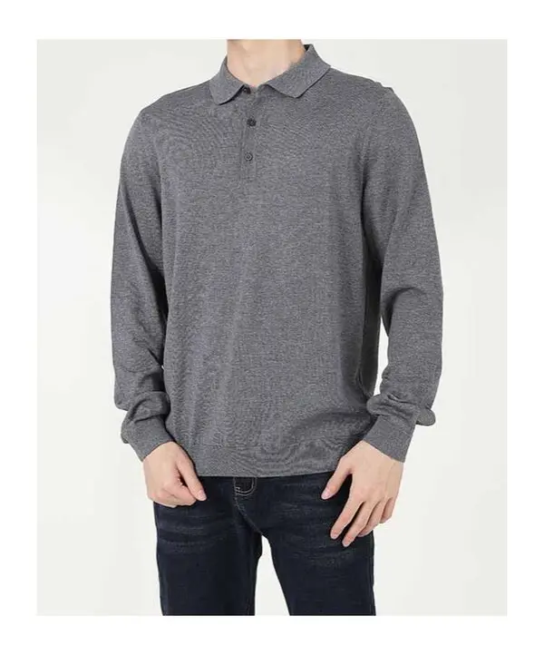 Hugo Boss Lancione Virgin Wool Polo Shirt - Gray