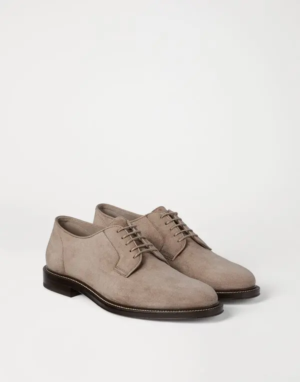 Brunello Cucinelli Suede Derby Shoes - Brown