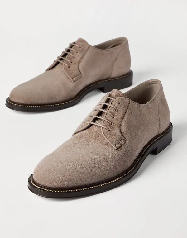 Brunello Cucinelli Suede Derby Shoes - Brown