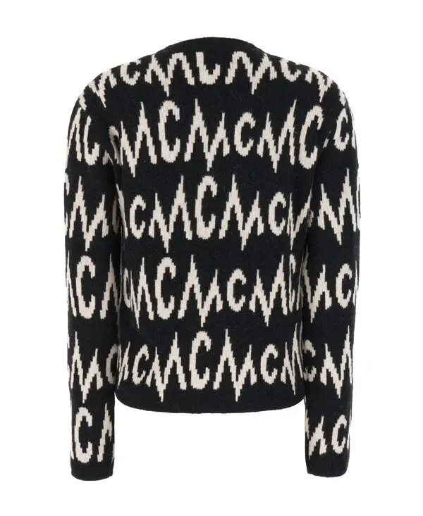 Mcm Logo Intarsia Crewneck Jumper