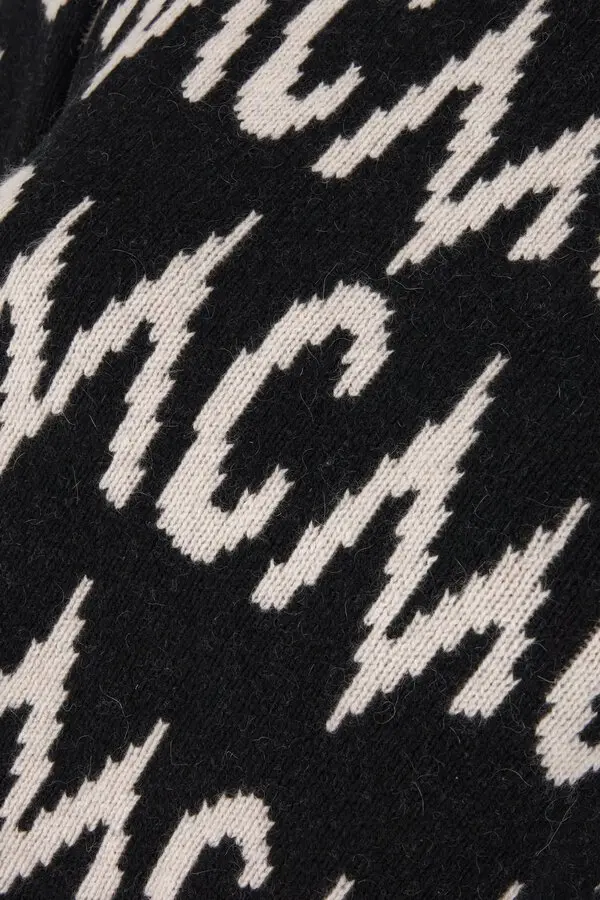 Mcm Logo Intarsia Crewneck Jumper