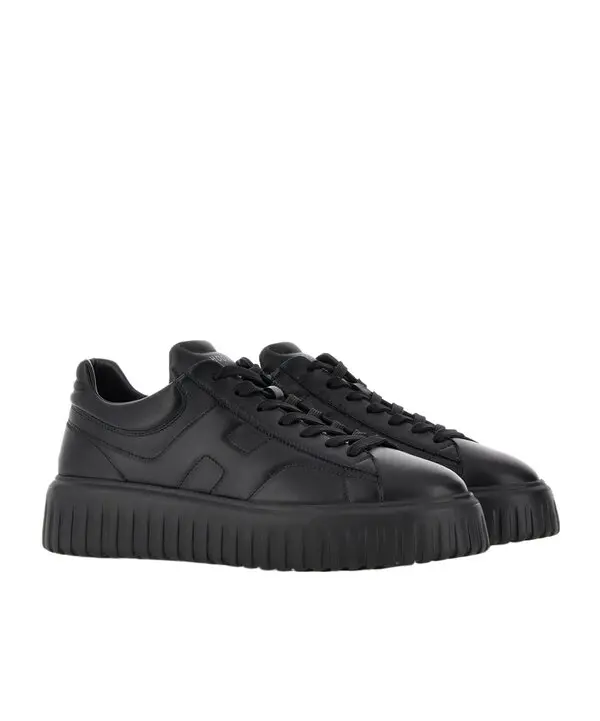 Hogan H-stripes Lace-up Sneakers - Black