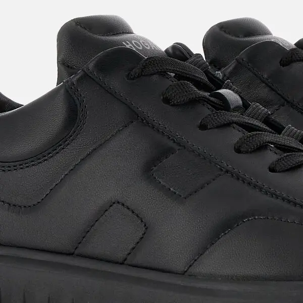 Hogan H-stripes Lace-up Sneakers - Black