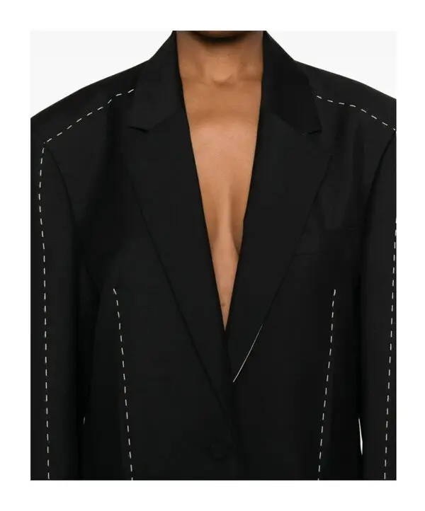 RÓHE Contrast-stitching Single-breasted Blazer
