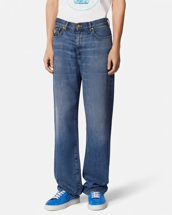 Versace Medusa Biggie Jeans - Blue