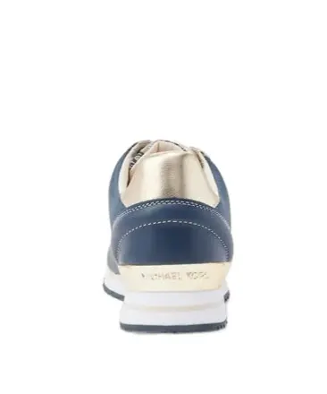 Michael Kors Logo Jacquard Paneled Leather Sneakers