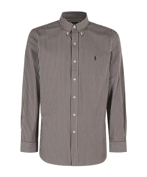 Polo Ralph Lauren Polo Pony-embroidered Striped Shirt - Gray